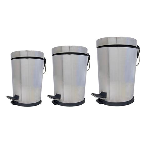 Unid Lixeira L L L A O Inox Brilhante C Pedal No Shoptime