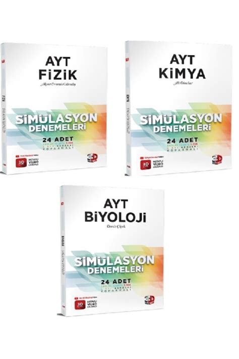 3D Ayt Fizik kimya biyoloji Branş Denemesi Seti 2022 Fiyatı Yorumları