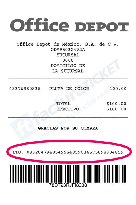 Office Depot Facturación Facturar Ticket Descargar XML