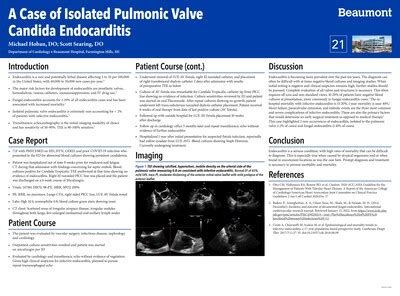 A Case Of Isolated Pulmonic Valve Candida Endocarditis By Michael