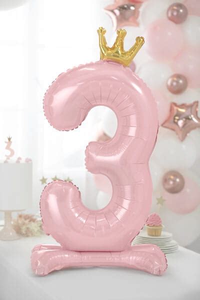 Stoj Cy Balon Cyfra Z Koron R Owy Cm Sklep Moje Party