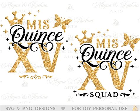 Mis Quince Svg Mis Quince XV Svgquince Squad Svg Etsy UK
