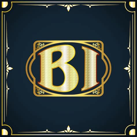 Premium Vector Initial Letter Bi Royal Luxury Logo Template