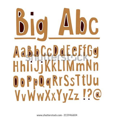 Hand Drawn Vector Alphabet Font Isolated Vector De Stock Libre De