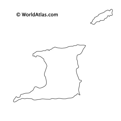 Trinidad And Tobago Outline Map