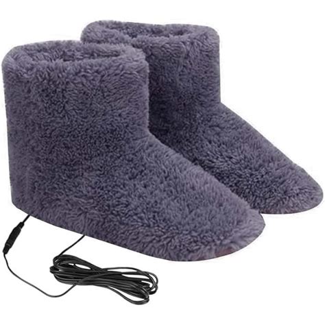 Chaussons Chauffants Électriques Confortable Chausson Chauffant Pour