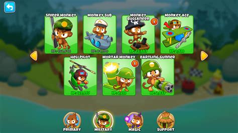 Military Monkeys Bloons Td Interface In Game