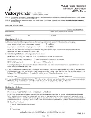 Fillable Online Retirement Account Required Minimum Distribution