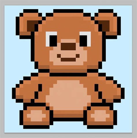 Handmade Pixel Art How To Draw Kawaii Teddy Bear Pixelart Pixel