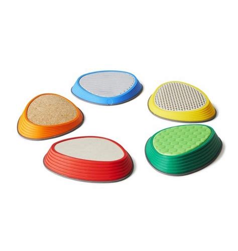 Pierres de rivière tactiles x5 Parcours de motricité Gonge