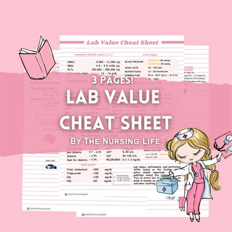 Lab Value Cheat Sheet Memory Tricks 3 Pages 2023 Edition Etsy