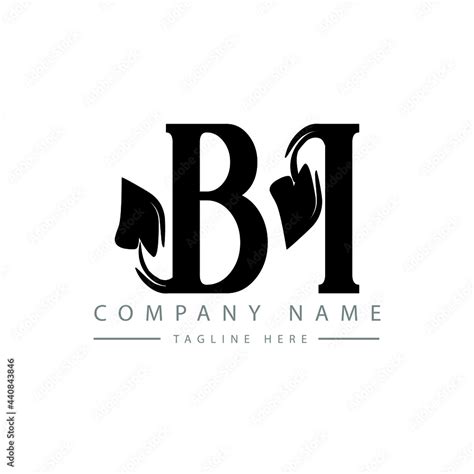 BI Letter Logo Design BI Letter With Leaf Shape BI Creative Two