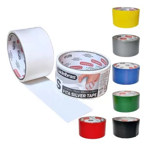 Fita Multi Uso Tipo Silver Tape Branca 48mm X 5m Kit 10un