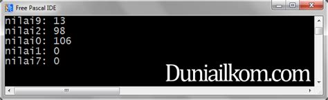 pengertian dan cara penggunaan tipe data array pascal duniailkom