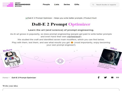 Dall E 2 Prompt Optimizer ChatGPT Prompts Explore 10 000 AI Tools
