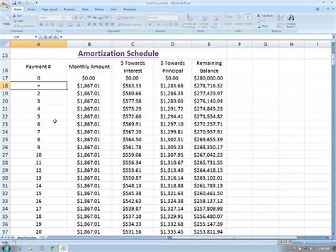 Amortization Schedule Excel Business Mentor