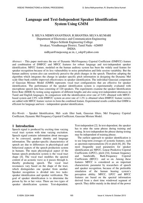 pdf language and text independent speaker identification system using gmm