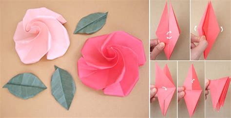 Papierfaltkunst Origami Rose FresHouse