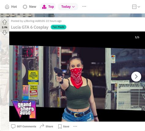 The Girl Cosplaying As Lucia From Gta And Made It To The Top On Reddit