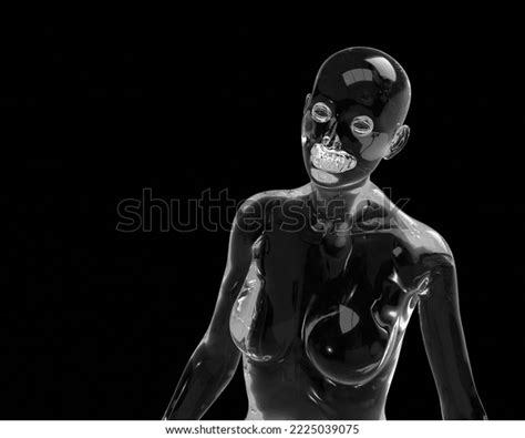 Three Dimensional Model Transparent Figure Naked Stock Illustration