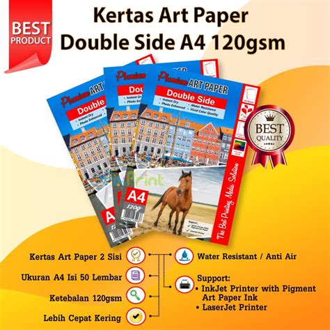 Jual Kertas Art Paper A Gsm Pack Lembar Kertas Art Paper