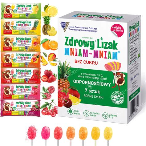 ZDROWY LIZAK WITAMINY MIX SMAKÓW odporność 7 szt 12537074030 Allegro pl