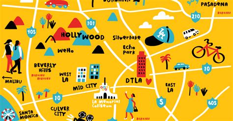 I Draw Maps In 2020 Illustrated Map Los Angeles Map Illustration