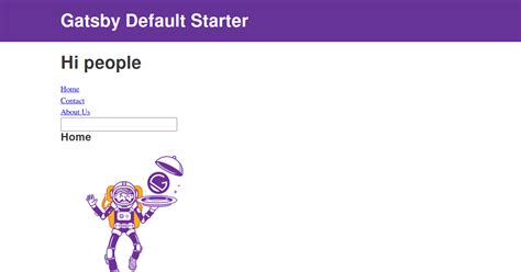 Gatsby Starter Default Codesandbox