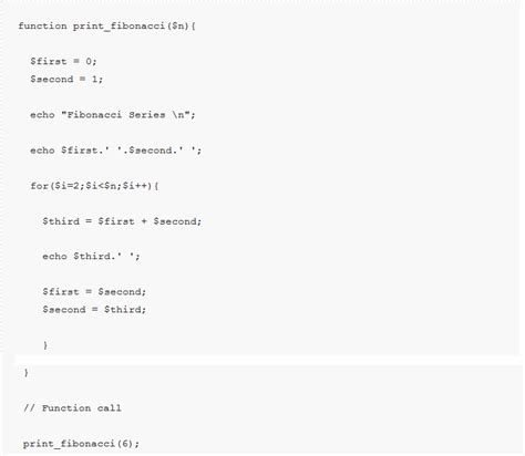 how to create fibonacci series upto n numbers in php web programming hub
