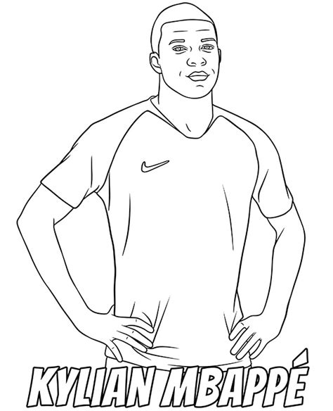 Kylian Mbappe Kolorowanka Psg Kolorowanki Do Druku E Kolorowanki
