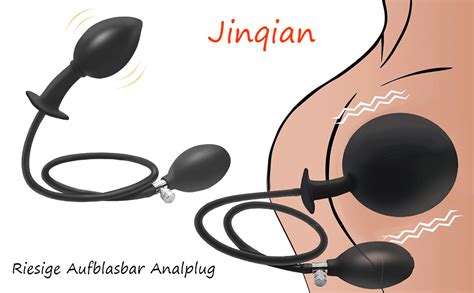 Jinqian Riesige Aufblasbar Analplug Mit Pumpe Verstellbar Silikon