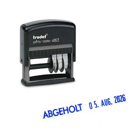 Datumstempel Trodat Professional 5460 Mit Textplatte Stempel