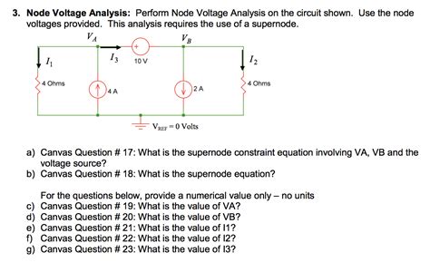 Solved Node Voltage Analysis Perform Node Voltage Chegg