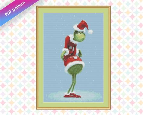 Movie Cross Stitch Pattern The Grinch Christmas Cross Stitch Etsy