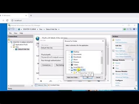 How To Convert Computer To Server Iis And Change Physical Path Youtube