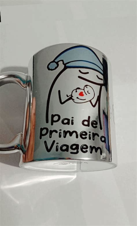 Caneca Pai De Primeira Viagem Espelhada Personalizada Elo