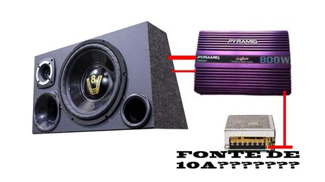 Ligando Uma Pyramide 800 Em Uma Caixa TRIO Uma Fonte De 10A YouTube