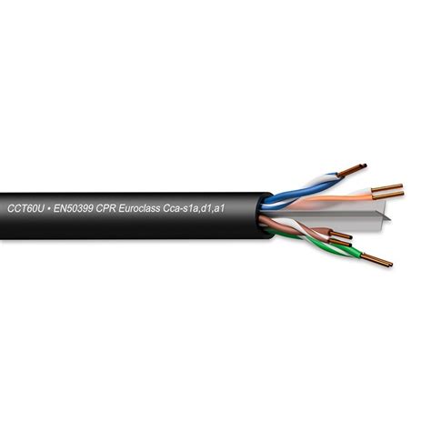 Cable CAT6 U UTP 0 25 mm² 23 AWG EN50399 CPR Euroclase Cca s1a d1 a1