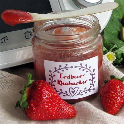 Erdbeer Rhabarber Marmelade Aus Dem Thermomix Rezepte Mit Herz