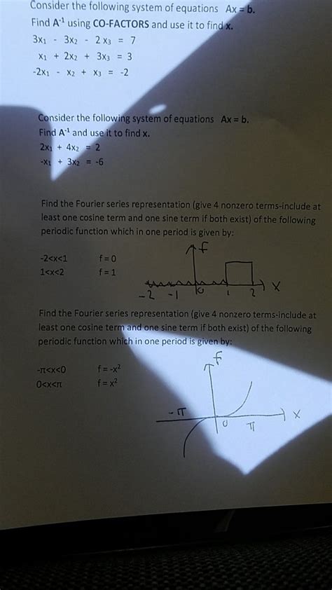 Solved Consider The Following System Of Equations Ax B Find Chegg