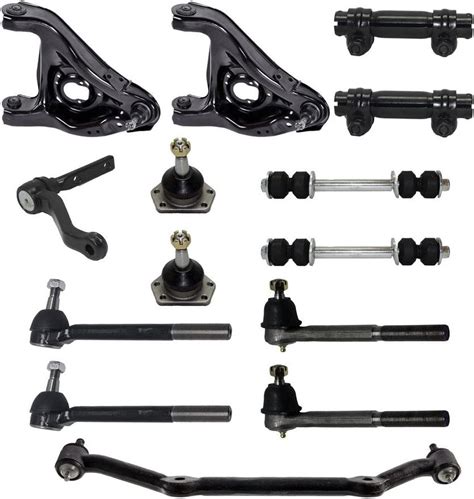 14pc Front Lower Control Arms Tie Rods Sway Bar Links Suspension Kit