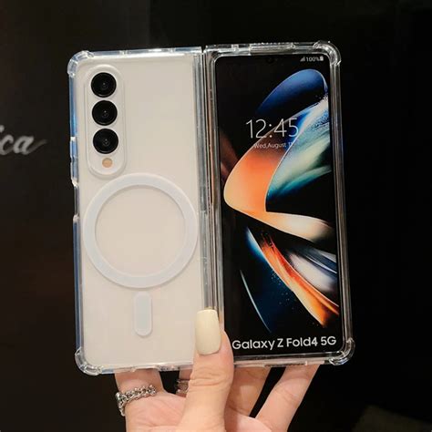 Funda de teléfono de carga inalámbrica magnética MagSafe transparente