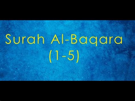 Surah Al Baqarah Verse English Translation And Transliteration Hafiz