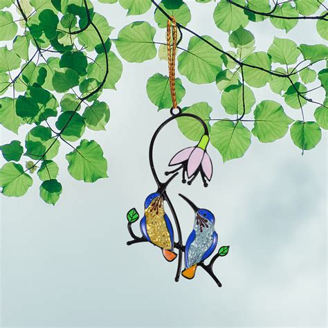 Kolibri Fenster Sonnenf Nger Blauer Kolibri Anh Nger Metall Ebay