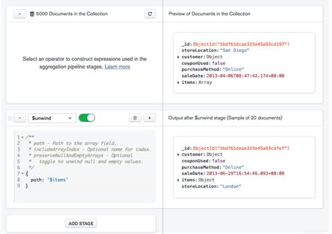 Aggregation Pipeline Builder Mongodb Cloud Manager