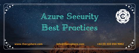 Microsoft Azure Security Best Practices Cyphere