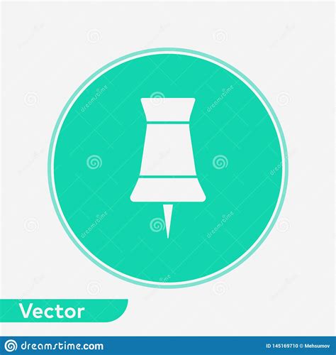 Empurre O S mbolo Do Sinal Do cone Do Vetor Do Pino Ilustração do