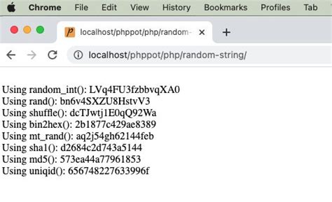 how to generate php random string token 8 ways phppot