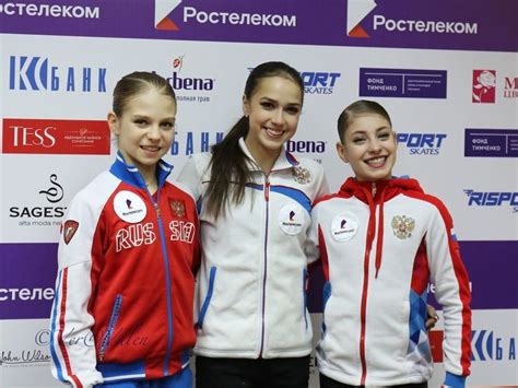 Alexandra Trusova Alina Zagitova Alena Kostornaia At The 2019 Russian