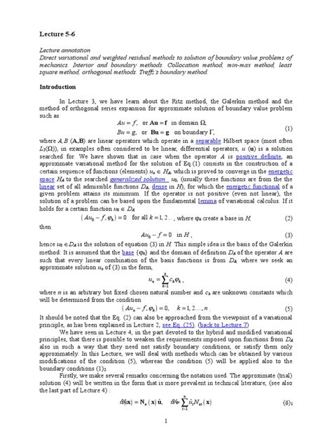 variational and weighted residual methods pdf calculus of variations boundary element method